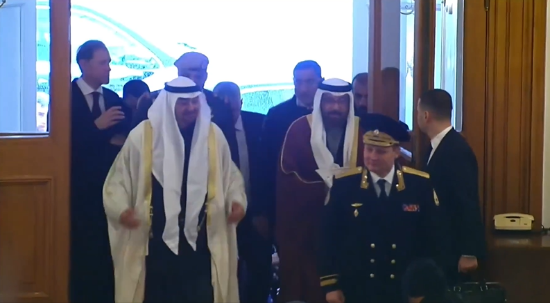 UAE President Mohammed bin Zayed Al Nahyan Arrives At The Kremlin To Meet